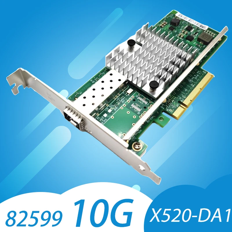 10Gb Ethernet Network Adapter Intel 82599EN X520-DA1 1xSFP+ Port PCI-E x8,x16 NIC Card Support ...