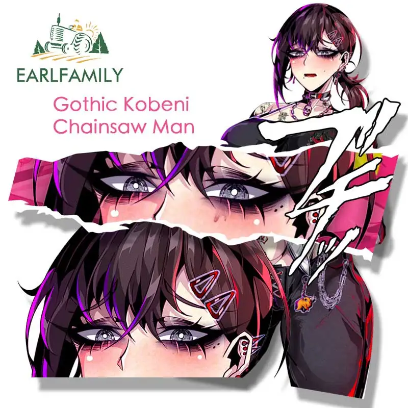 EARLFAMILY-Gothic-Kobeni-Fanart-Car-Sticker-Anime-Chainsaw-Man-Sketch ...