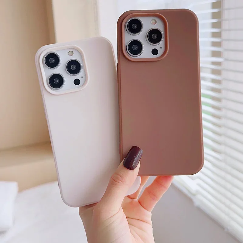 Luxury-Soft-Solid-Color-Phone-Case-for-IPhone-12-13-Mini-14-15-Pro-Max ...