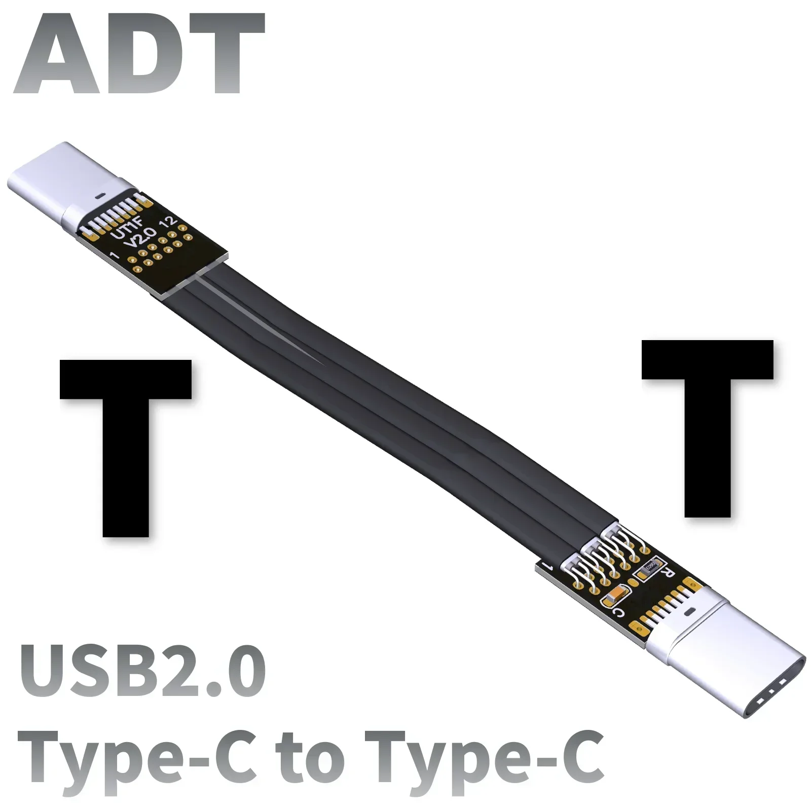 USB 2.0 TYPE C Extension Cable Type-c USBC Male To Female Adapter Right ...