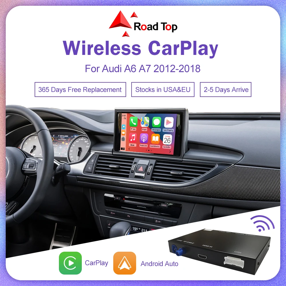 Wireless-Apple-CarPlay-for-Audi-A6-A7-2012-2018-with-Android-Auto ...