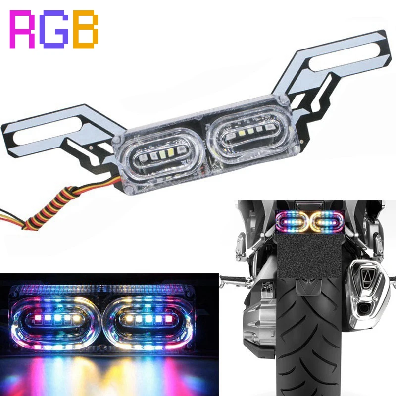 Motorcycle-DRL-Strobe-brake-Lamp-LED-Flash-Stop-Light-flow-RGB-colorful ...