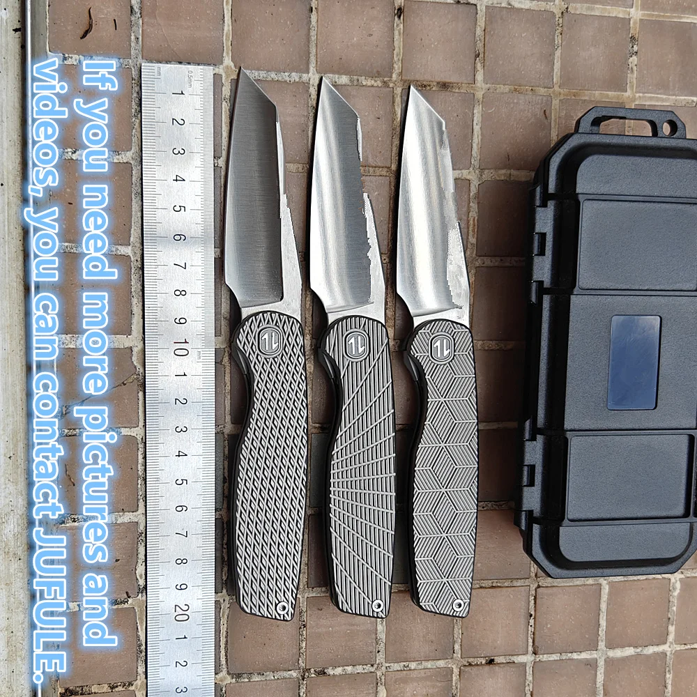 JUFULE Brown Cortex XL Front Flipper Titanium 154CM Steel Ceramic ...