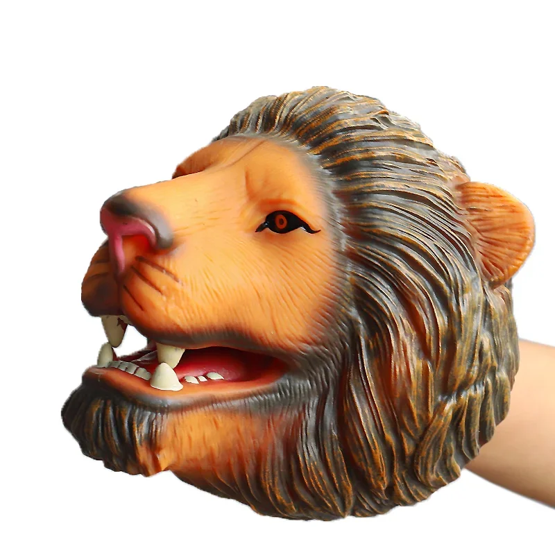 Hand Puppets Dinosaur head Model Toy T-Rex Dino Jurass Shark Tiger Park ...