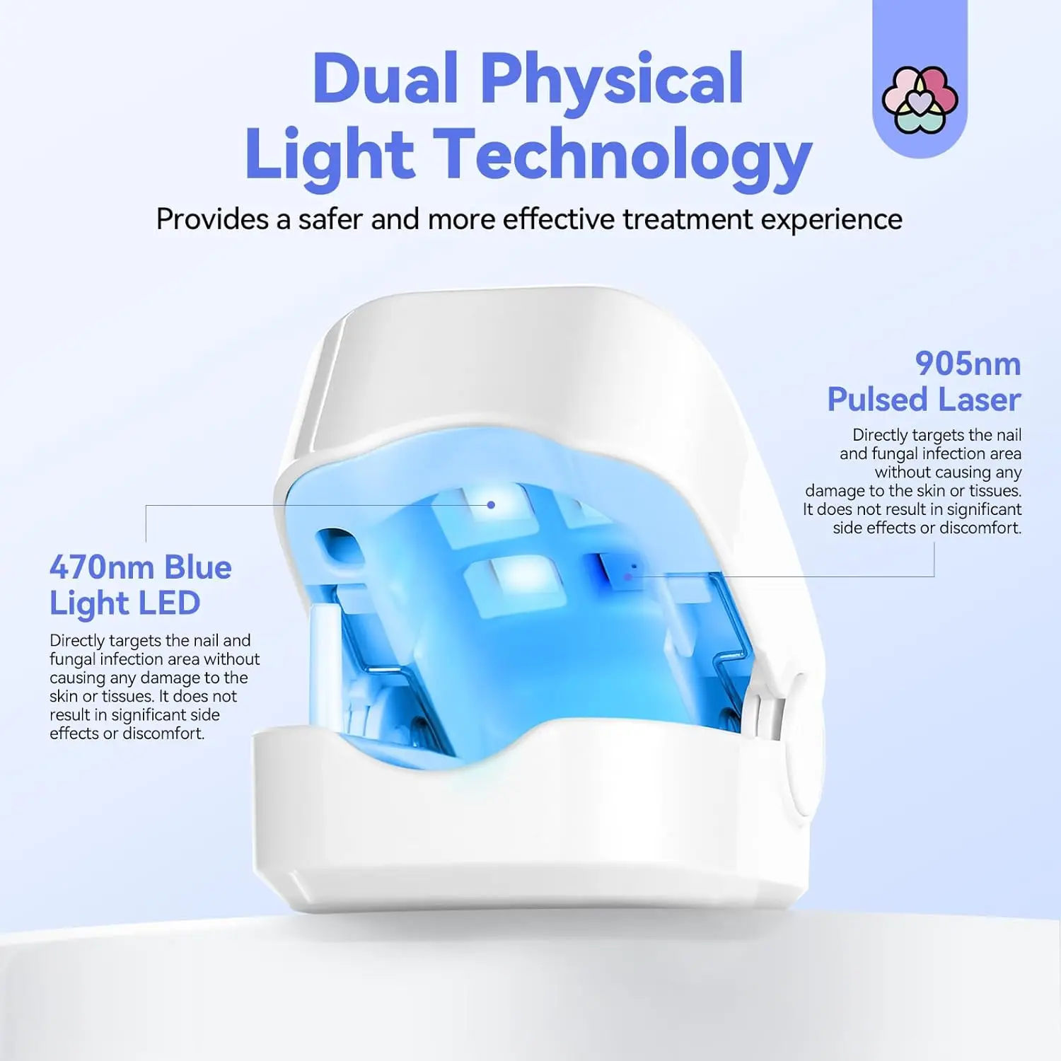 ネイルマシン 爪ケア 足ケア 青色led 470&905nm ネイルクリーニング