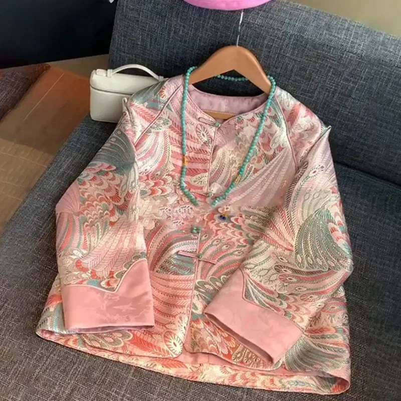 Chinese Traditional Top Tang Exquisitely Embroidered Button Up Top ...