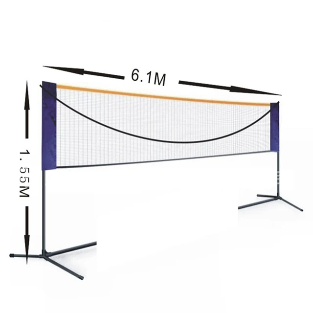 6.1M Foldable Portable Badminton Tennis Stands With Net Height ...