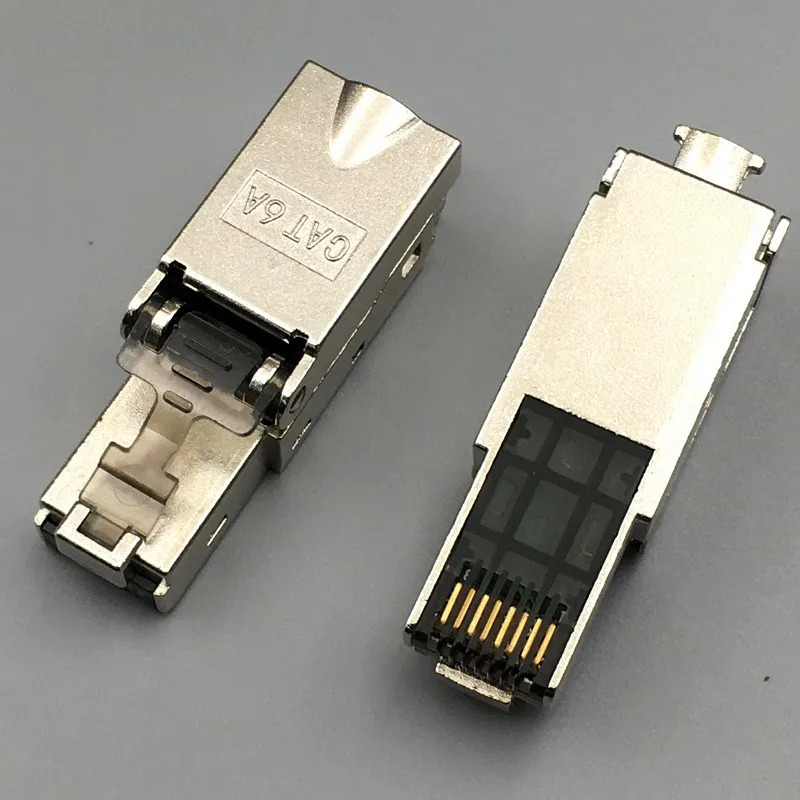 Patch Panel Connector RJ45 Cat.6A Cat7 Cat8 Plug Shielded Die Cast ...
