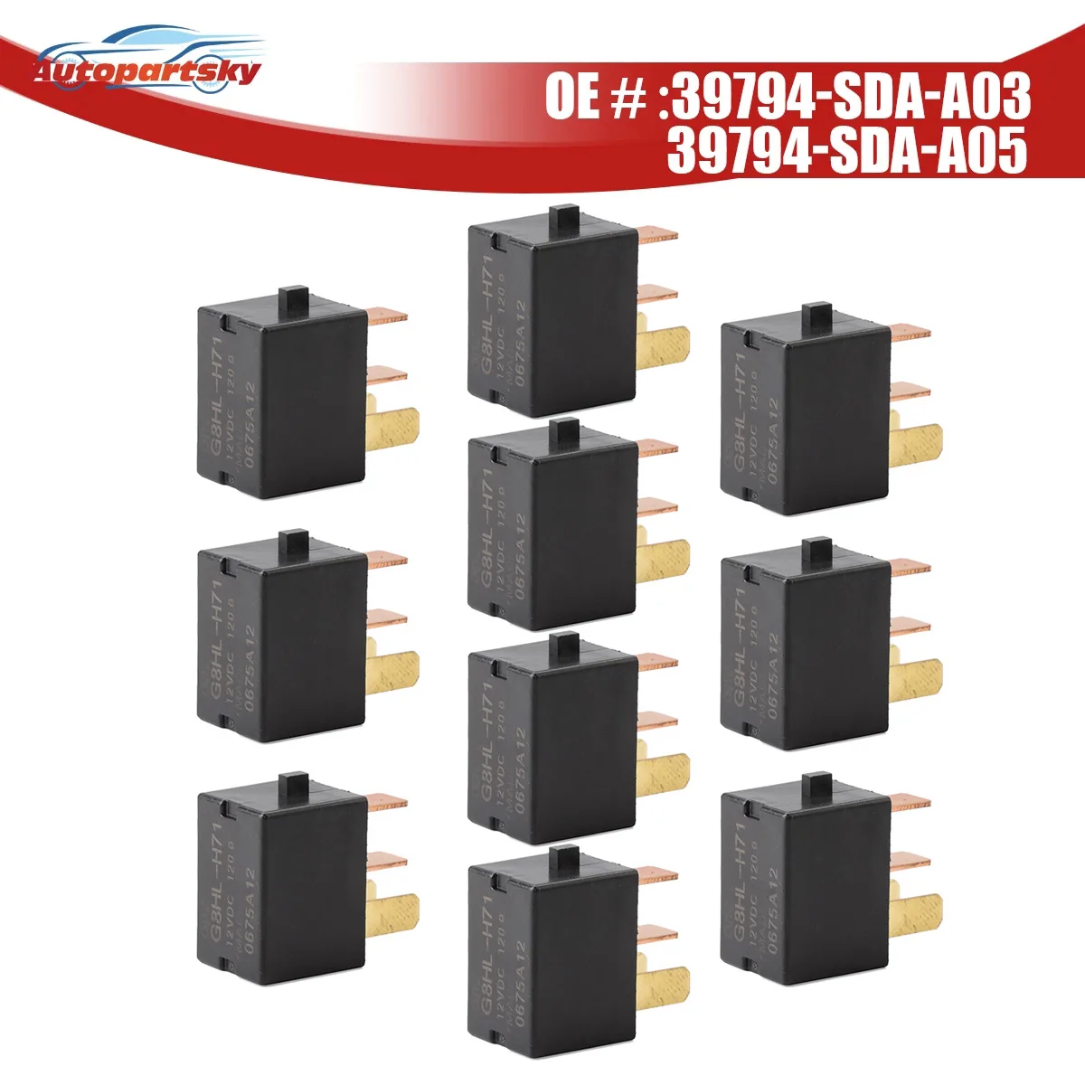 10PCS-AC-Starter-Headlight-Fan-Relay-Assy-Switch-For-Honda-CR-V-Accord ...