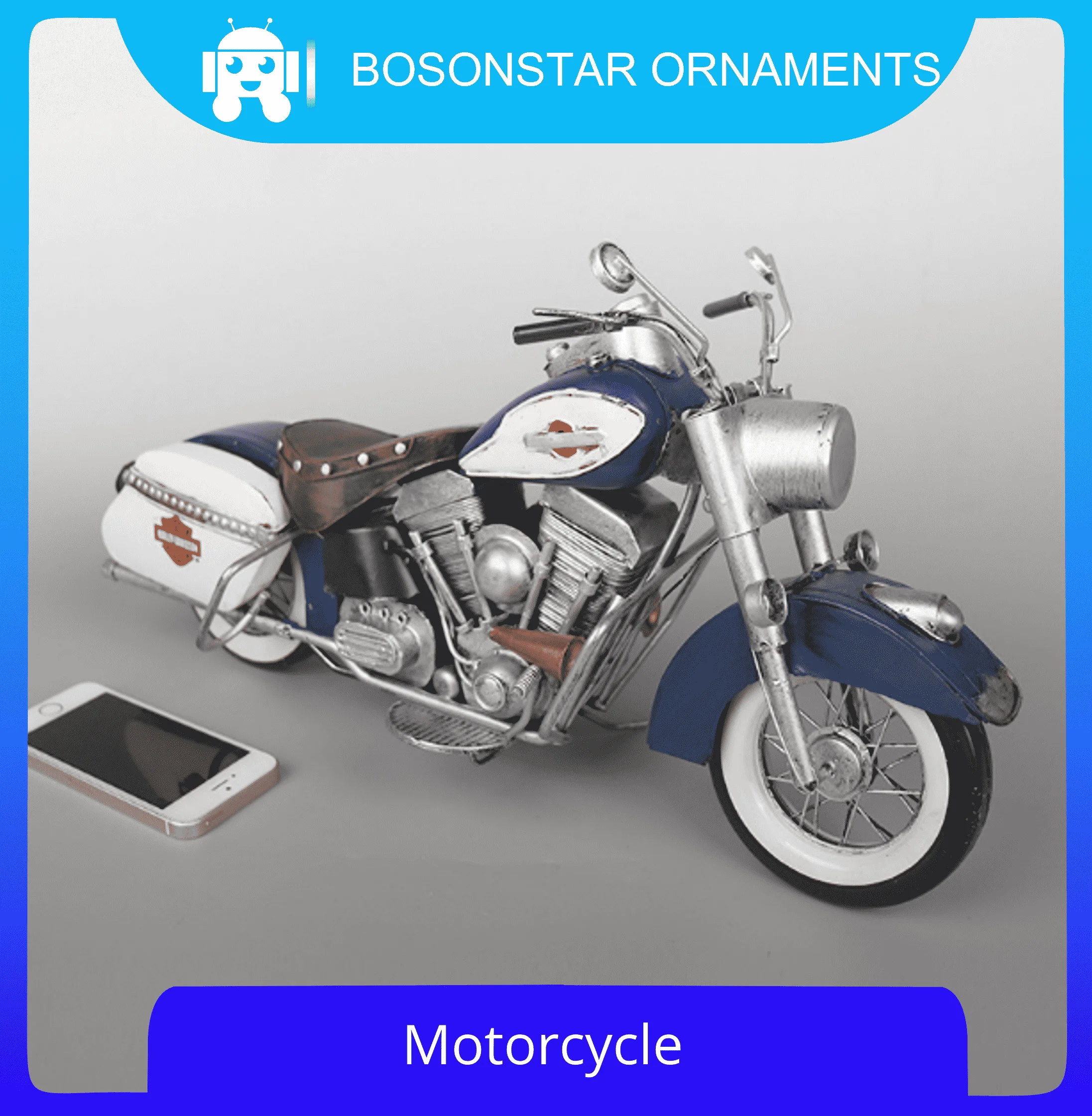 Simulation-Of-Motorcycle-Model-Wrought-Iron-Retro-Nostalgic-Objects ...