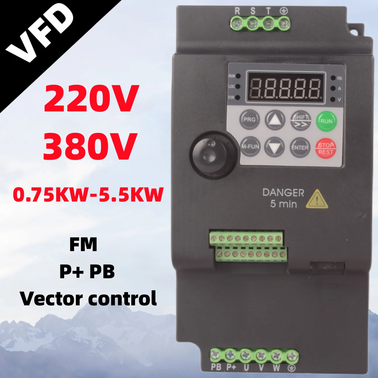 220V 380V Economical VFD Variable Frequency Drive Converter Inverter 0. ...