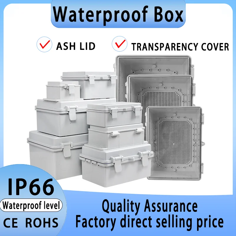 Ip66-Abs-Pc-Hinged-Plastic-Enclosure-Waterproof-Power-Electrical ...