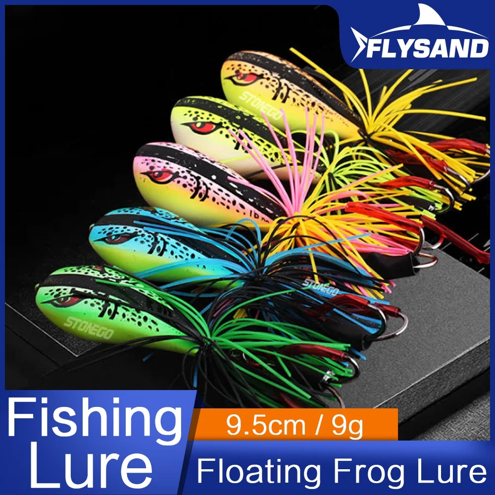 FLYSAND-Frog-Lures-9g-Fishing-Lures-Floating-Weedless-Lure-with-Double ...