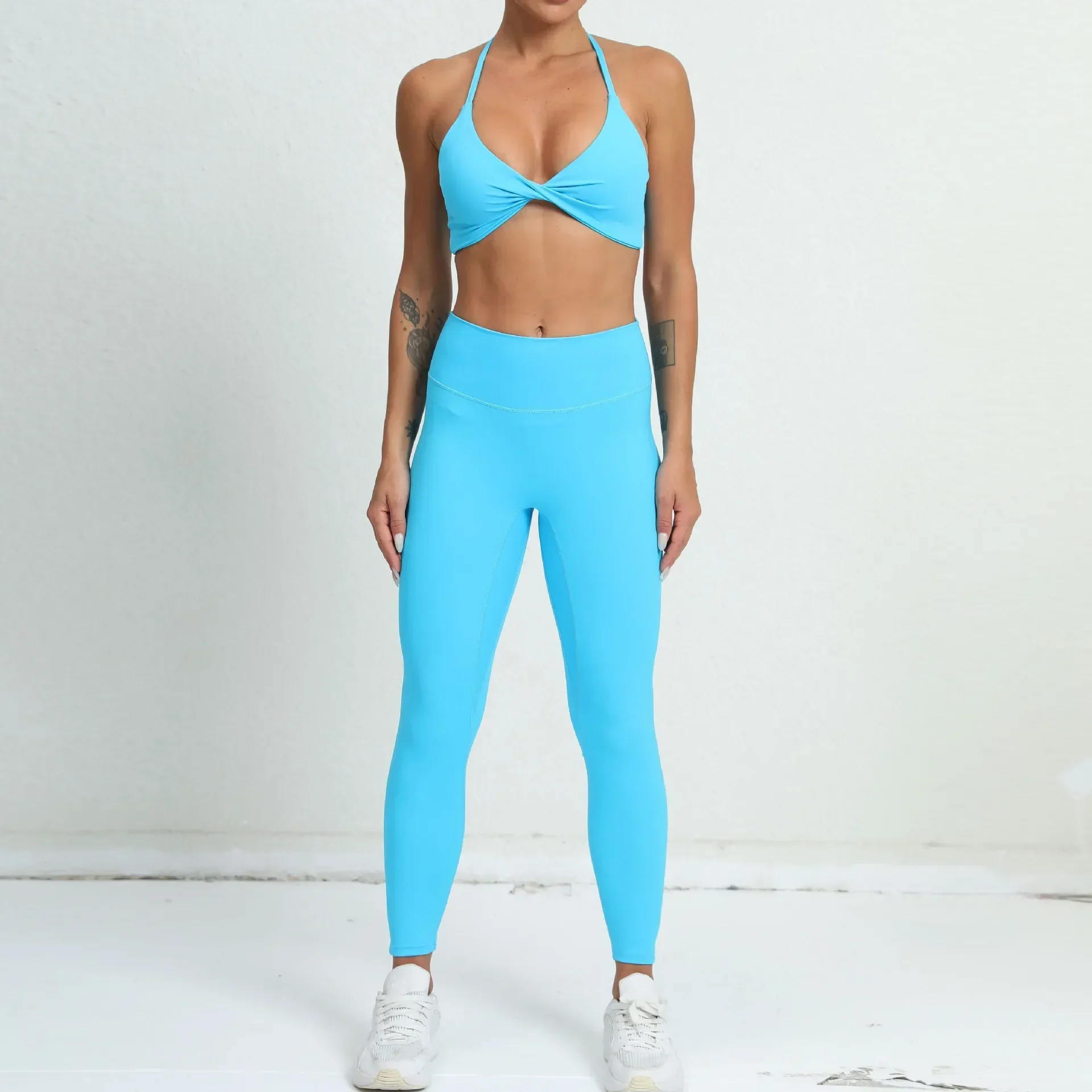 Seamless-High-Waist-Hip-Lifting-Yoga-Set-para-Mulheres-Sports-Fitness-Pants-Beauty-Back-Bra ...