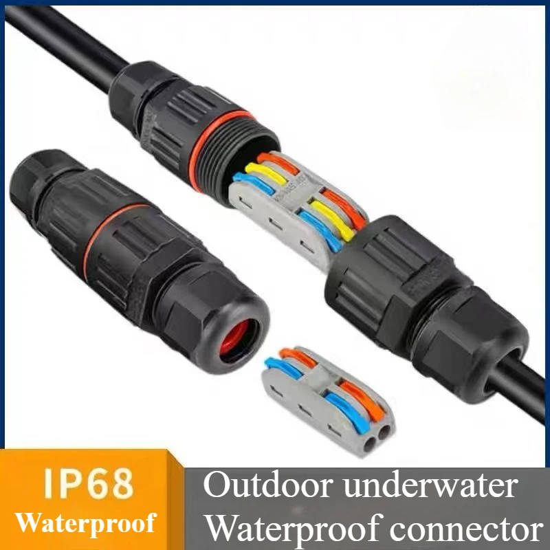 IP68 Waterproof Cable Connector Quick Connection CDF-200 2 in 2 out 2/3 ...