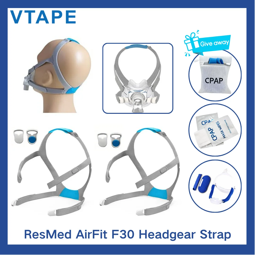 2-Pack-ResMed-AirFit-F30-Headgear-For-CPAP-Headgear-Replacement-CPAP ...