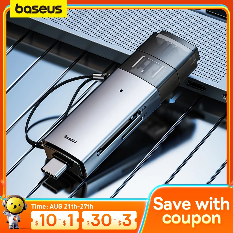 Baseus-Card-Reader-USB-C-USB3-0-to-SD-Micro-SD-TF-Memory-Card-Device ...