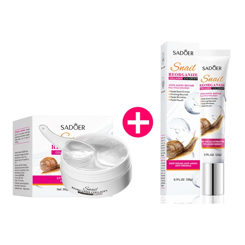 SADOER-Snail-Collagen-Skin-Care-Sets-Eye-Cream-Eye-Mask-Anti-Dark ...