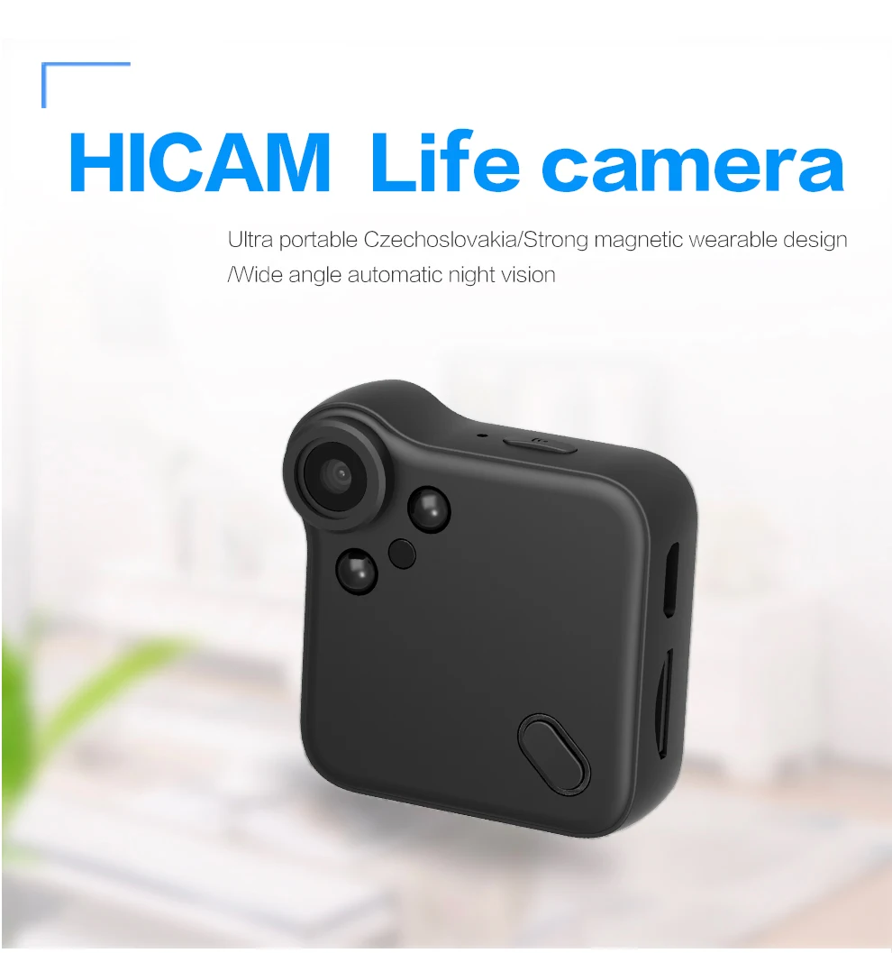 Caméra noire-Mini caméra de surveillance IP P2P, HD 1080P, WiFi, vision ...