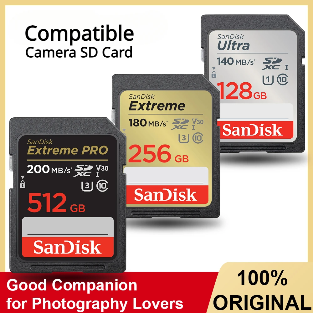 SanDisk-SD-Cartes-SDHC-SDXC-UHS-I-Carte-256-GO-128GB-64GB-32GB-C10 ...