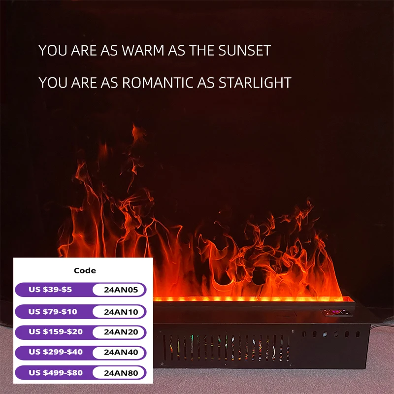 3d-Fireplace-smart-steam-LED-flame-indoor-decoration-humidification ...