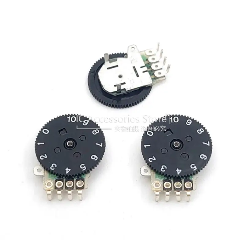 3PCS-RK09J11T00AE-Dial-Gear-Potentiometer-10K-4-Pin-14-1-Phonograph ...