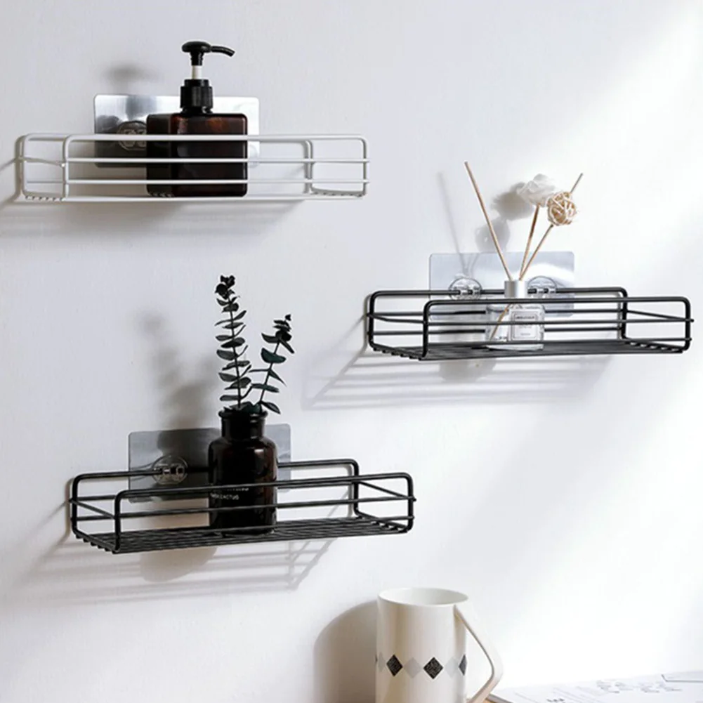 Household-Shampoo-Storage-Shelf-Punch-Free-Shower-Organizer-Rack ...