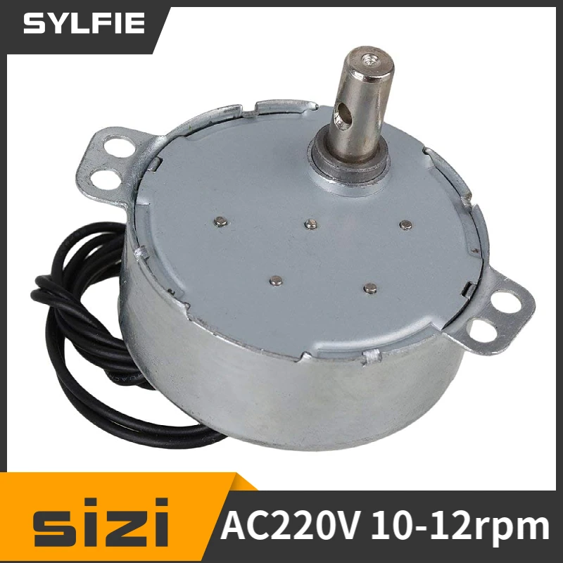 Synchronous Motor AC 220-240V 10-12RPM 50/60Hz 4W CCW/CW TYC-50 7mm Dia ...
