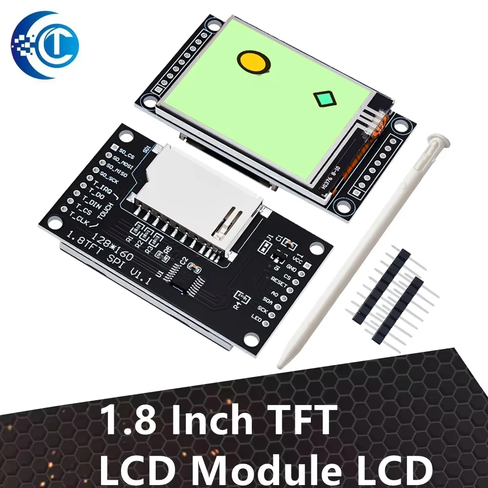 1.8 - Inch TFT LCD Module with Touch! SPI Serial, 51 Driver, 4 IO ...