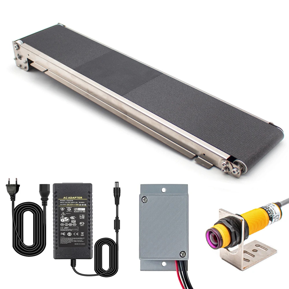 Small-Belt-Conveyor-460mm-with-Photoelectric-Sensor-Switch-Controller ...