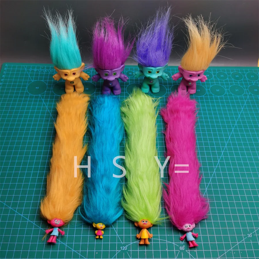 Original Multi-style Magic Hair Elf Wrist Pat Ruler Troll Doll Indian ...
