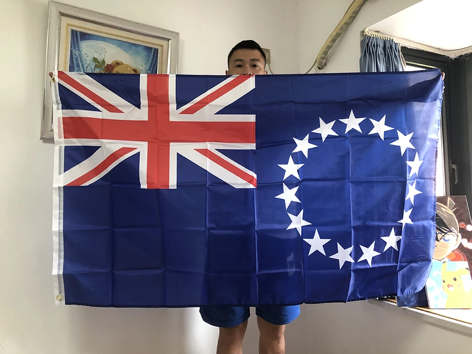 SKY-FLAG-Cook-Islands-flag-90X150CM-high-quality-polyester-hanging-Cook ...