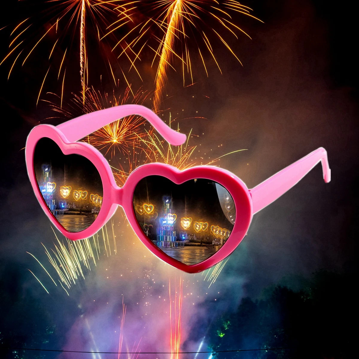 Sunglasses Heart Effect | Heart Effect Glasses | Glasses Rave Effect ...