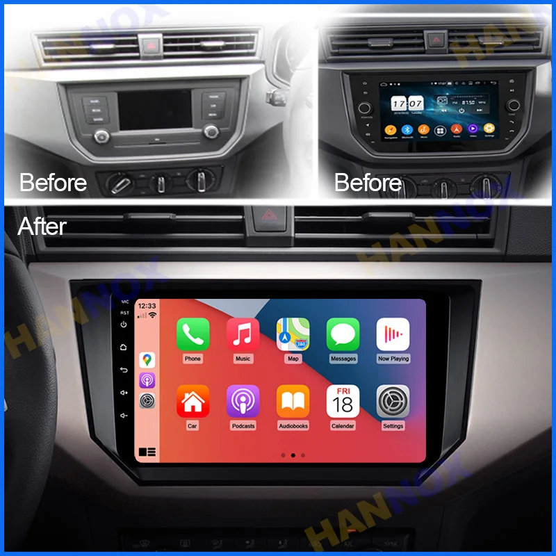 9inch Android Car GPS Radio For SEAT Ibiza 2017 2018 2019 2020 Car Multimedia Player Support ...