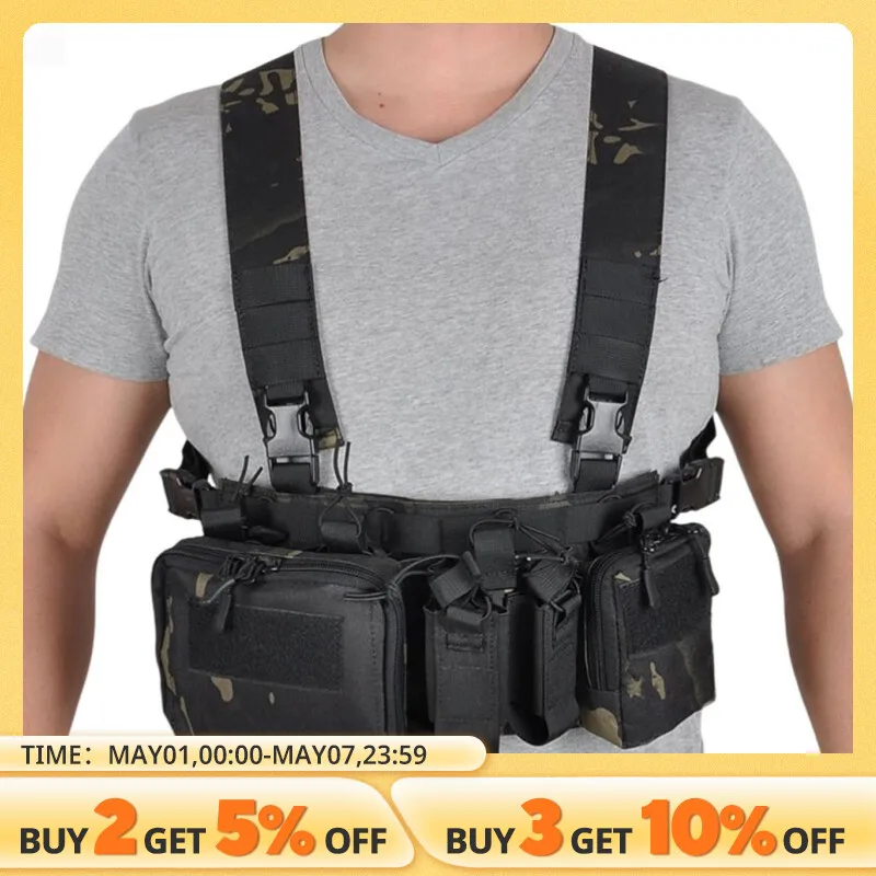 Tactical-Chest-Vest-Rig-Bag-Field-Training-Vest-Multifunctional ...