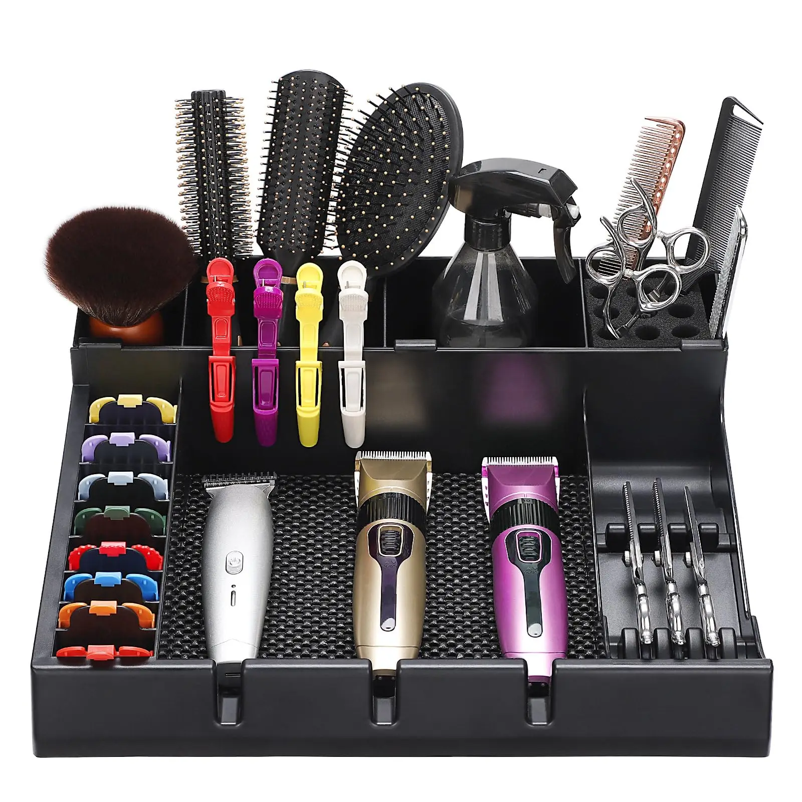 High-Capacity Barber Storage Box Organizer Barbershop Scissors Stand ...