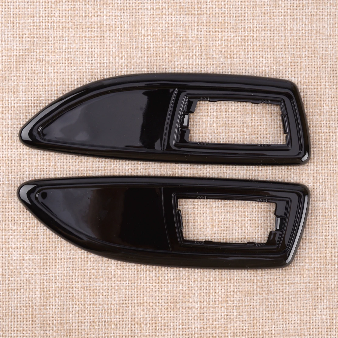 1 Pair Car Gloss Black Side Marker Light Lamp Repeater Indicator ...