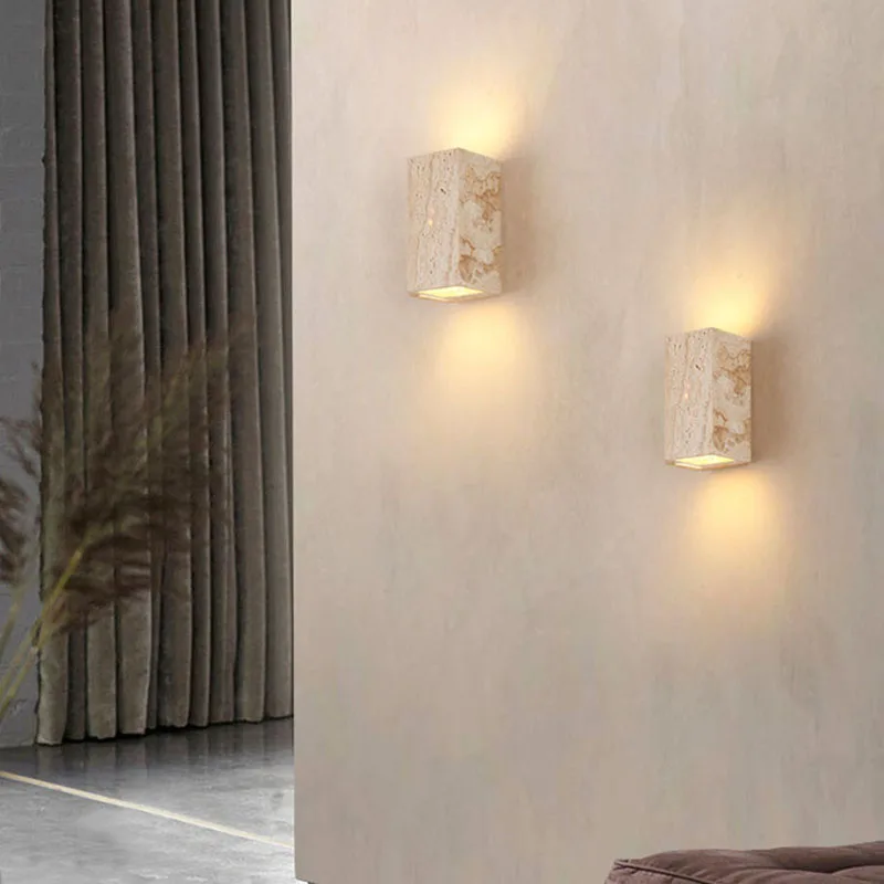 Cuboid-Stone-LED-Wall-Lamp-3000K-Parlor-Bedroom-Stairs-Aisle-Corridor ...