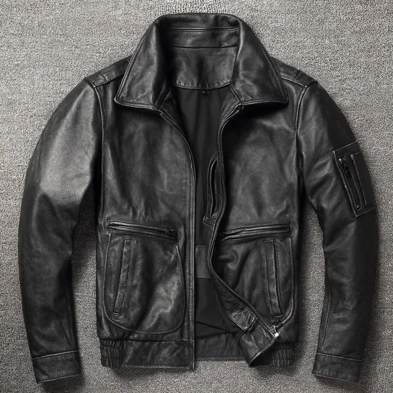 CC-Shop-MA-1-bomber-leather-coat-Classic-cowhide-Jacket-men-s-genuine ...