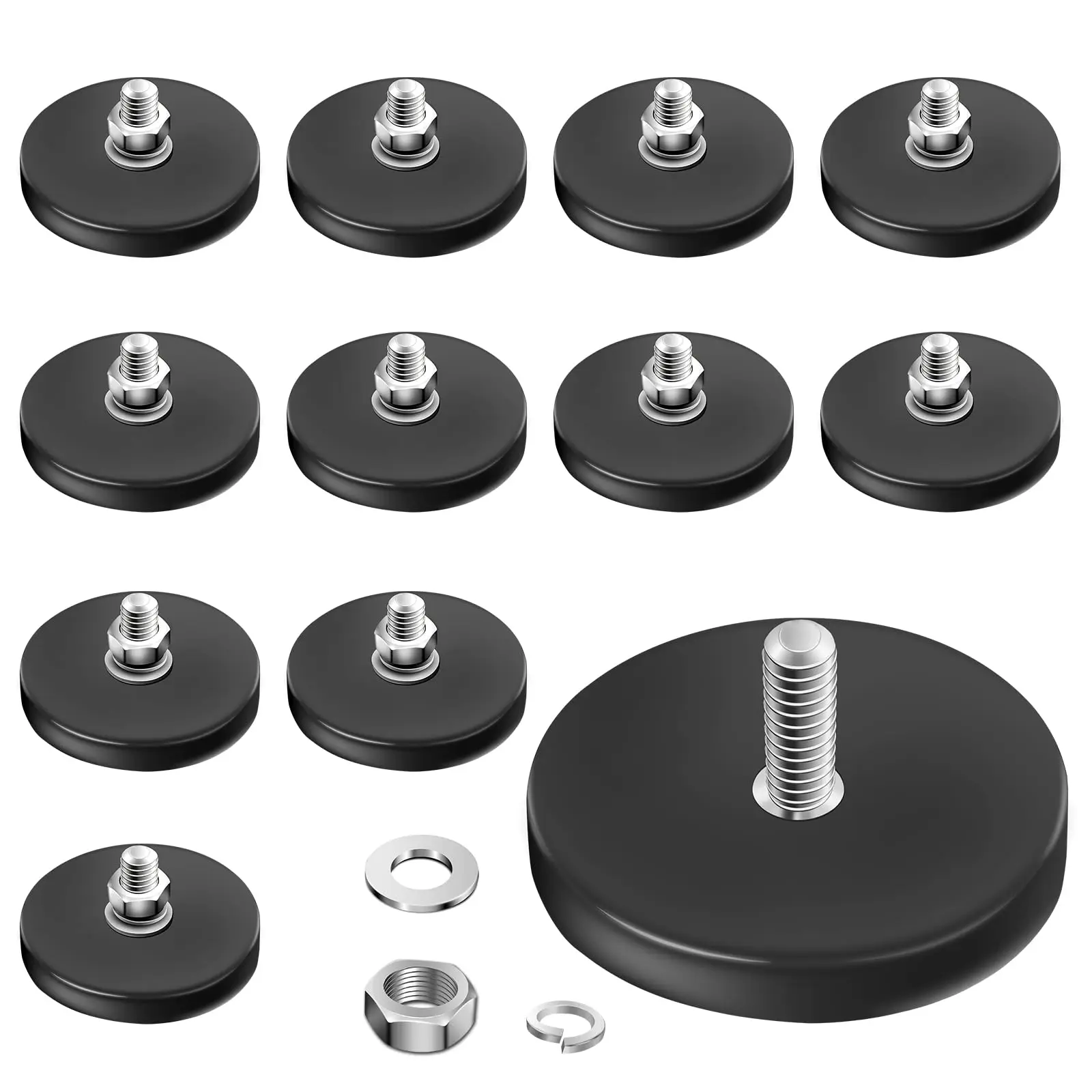 Rubber-Coated-Magnets-Neodymium-Magnet-Base-Non-Slip-Strong-Mounting ...