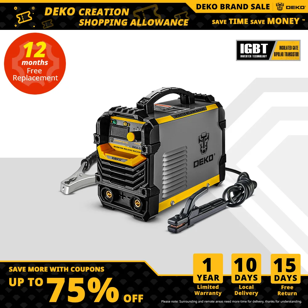 DEKO DKA Series 4.1KVA Inverter Arc Electric Welding Machine 220V MMA ...