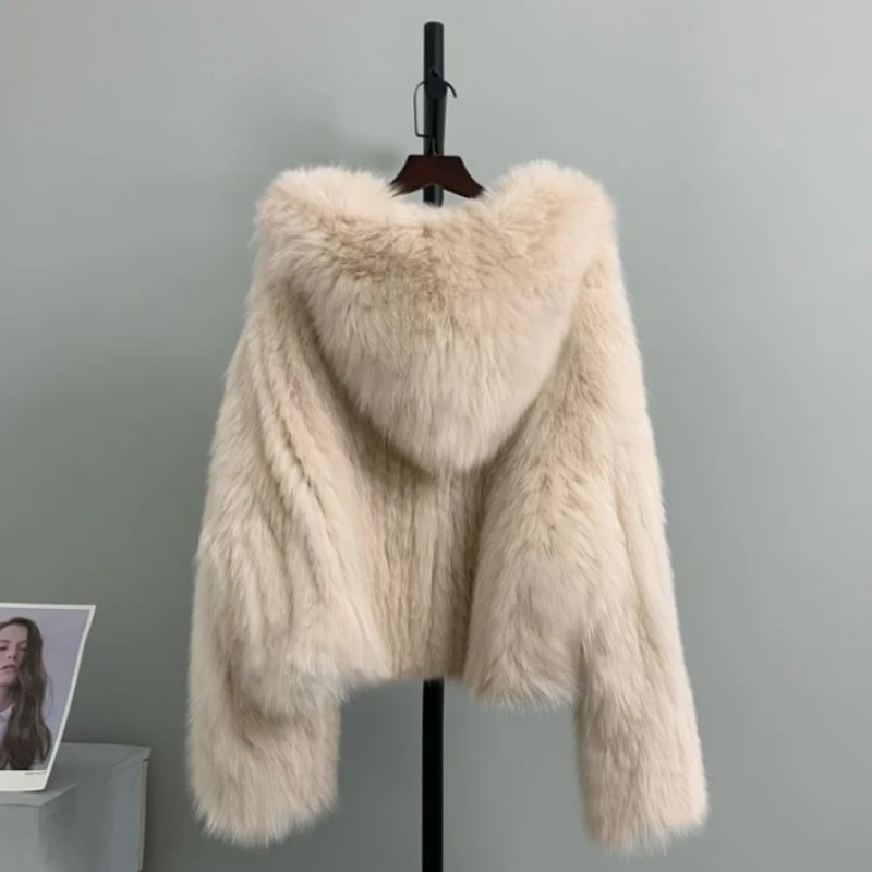 Chaqueta-de-piel-tejida-con-capucha-para-mujer-abrigo-de-moda-ropa-de ...