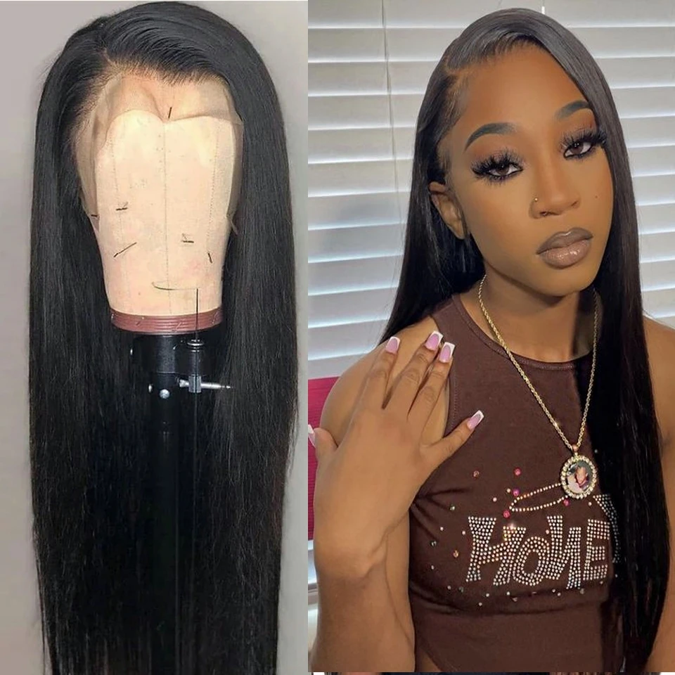 13x1 Lace Front Human Hair Wigs Hairline Lace Wig Transparent 13x1 Lace ...