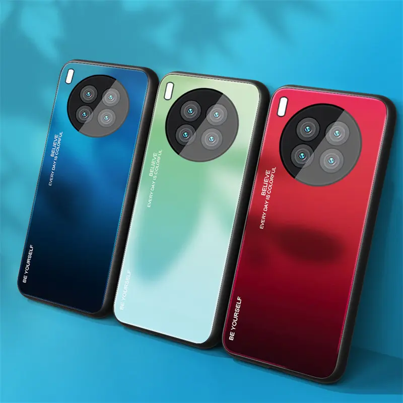 Glass-Case-For-Huawei-Nova-8i-NEN-L22-LX1-LX3-Gradient-Glass-Back-Cover ...