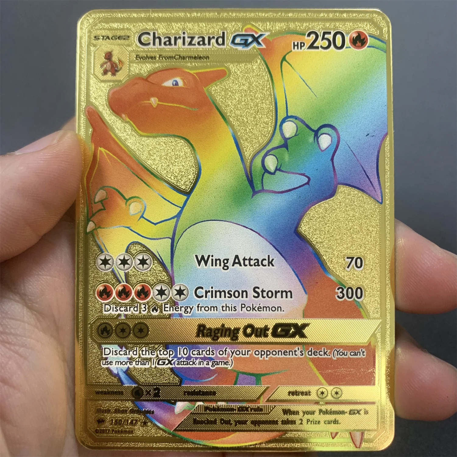 Newest metal Cards English Golden 10000 Arceus Rainbow Vmax Koraidon ...