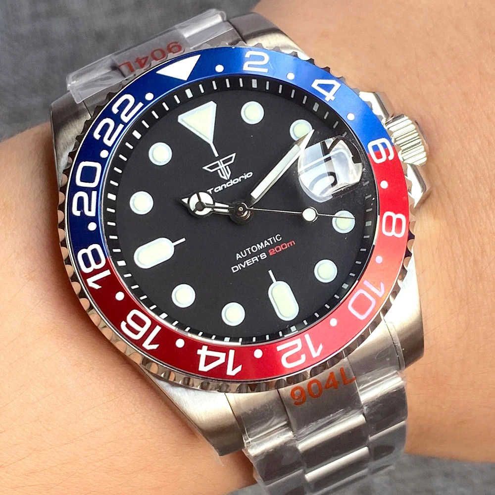 Tandorio NH35A Movement Mechanical Automatic Watch for Men Diver 40mm ...