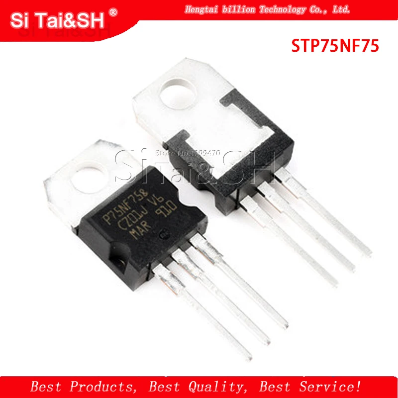 10pcs/lot STP75NF75 TO-220 P75NF75 TO220 75NF75 new MOS FET transistor ...