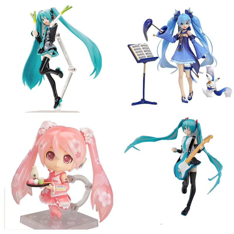 Anime Figma Miku Starry Sky Snow Pink Sakura Doll Movable Joint Model ...
