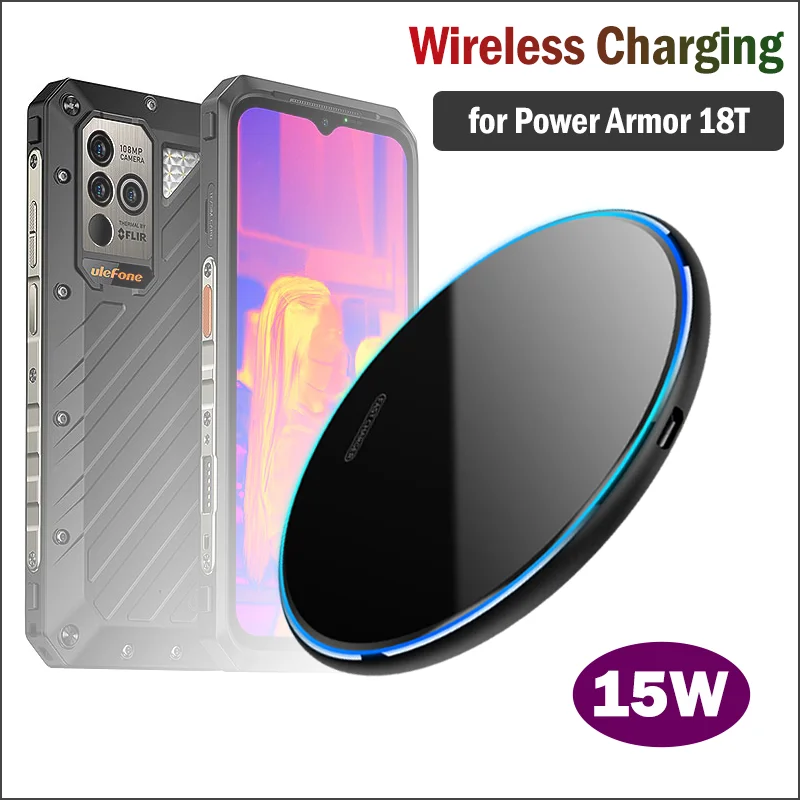 15W Fast Qi Wireless Charging for Ulefone Power Armor 18T Rugged Phone ...