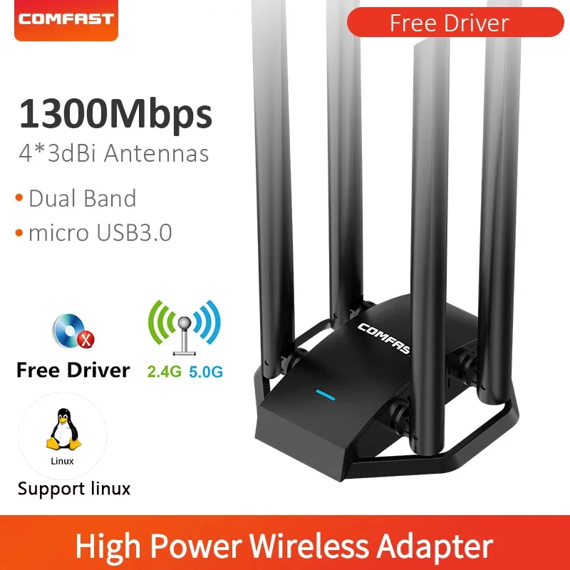 1300M-Wifi-Adapter-MT7612-USB3-0-WI-FI-Network-Cord-Dongle-2-4G-5Ghz ...